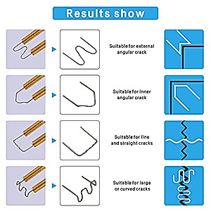 ATOLS 600pcs Hot Stapler Staples, Car Auto Bumper Plastic Repair Machine Plastic Welder Welding Wave Staples Repair Tool Kit for All Cars