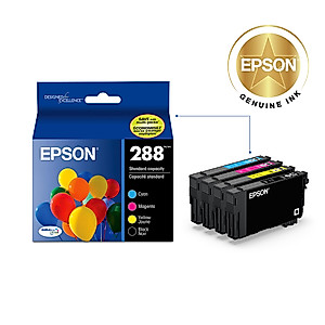 EPSON T288 DURABrite Ultra -Ink Standard Capacity Black & Color -Cartridge Combo Pack (T288120-BCS) for select Epson Expression Printers, Black and Color Combo Pack