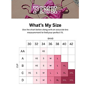 Victoria's Secret Pink Push Up Triangle Bikini Top, Wireless, Womens Swimsuit Top, Pure Black (XXL)