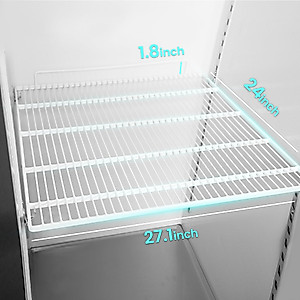 KICHKING Adjustable Shelves for 2 Door Commercial Refrigerator Freezer, Food Equipment, 24” x27.1, Right Set of 2