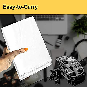 Julius Studio 10 ft. x 20 ft. Large Heavy Duty White Backdrop, Pure White Seamless Background, A+ Grade High Density > Standard, Synthetic Long Life Screen Fabric for Photo Video Studio, JSAG198