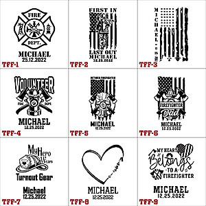 GADNIA Personalized Firefighter Gifts for Men, Fireman, Fire Dept - Custom Engraved Wooden Rotating Swivel Docking Station, Handmade Desk Organizer for Dad, Husband Gift Ideas for Special Anniversary