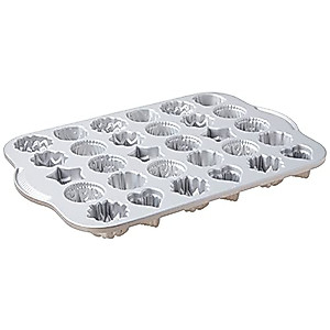 Nordic Ware Tea Cakes Cast Aluminum Cakelet, 2.5 Cup Capacity, Toffee