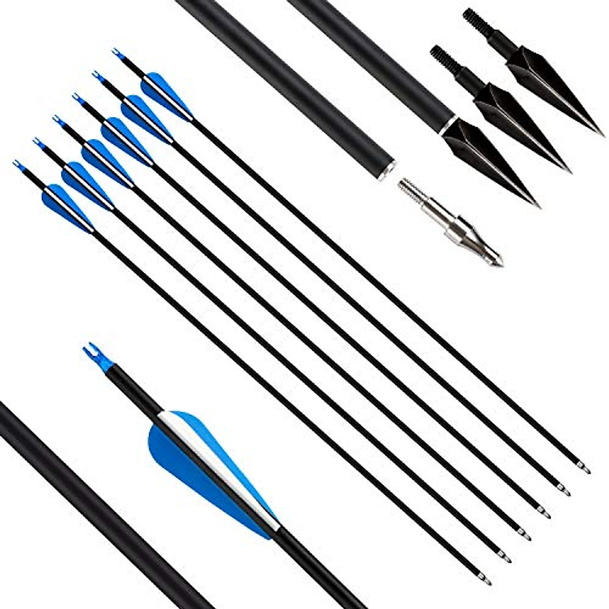 REAWOW Recurve Bows for Adults Archery Bow and Arrows Sets Hunting Takedown Bow 52in Adult Teens Beginner Right Handed Shooting Practice 6 Carbon Arrows …