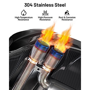 EVIL ENERGY V Band Clamp Quick Release Stainless Steel with Flange Male Female Mild Steel 2.5 Inch