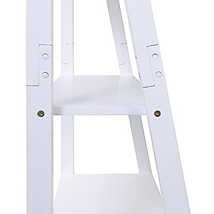 Kiera Grace Providence Miller Floor Shelf – White Matte Finish, 5-Tiered, 71-Inch by 25-Inch by 18-Inch