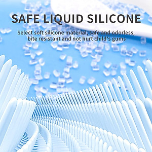 lewedo Kids U-Shaped Toothbrush 2 Pcs, 360 All Around U Shaped Toothbrush, Liquid Silicone U-Shaped Cartoon Kids Brush for Age 2-6, Brown & White