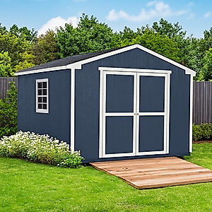 Handy Home Products Charleston Value Gable 10x12 Do-It-Yourself Wooden Storage Shed with Floor