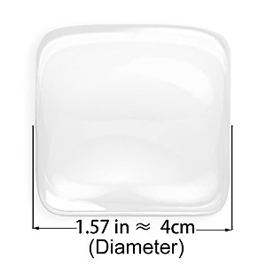 Xfenvs Door Knob Wall Shield, 6PCS Transparent Square Guard Door Stopper Wall Protector Silencer, Self Adhesive Door Handle Bumper (1.57" Small Square 6 PCS, Clear)