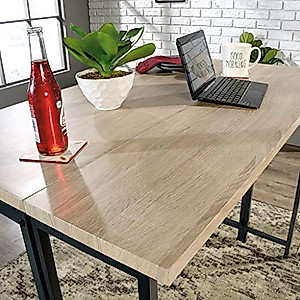 Sauder North Avenue Table with Drop Leaf, L: 47.50" x W: 28.38" x H: 36.13", Charter Oak Finish