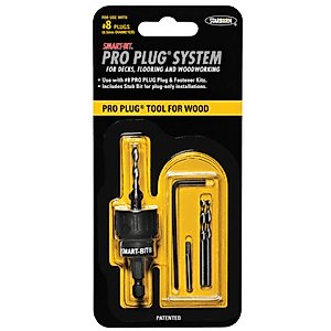 Starborn Industries Smart-Bit Pro Plug System Countersink Drill Bit Tool for Wood Decks, Flooring, and Woodworking