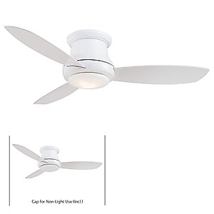 MINKA-AIRE 52" Concept II White Flush Mount Ceiling Fan with Remote Control