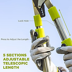 TURBRO MT13 Electric Fire Starter, 1 Minute Charcoal Lighter with 26-41” Extendable Bypass Lopper