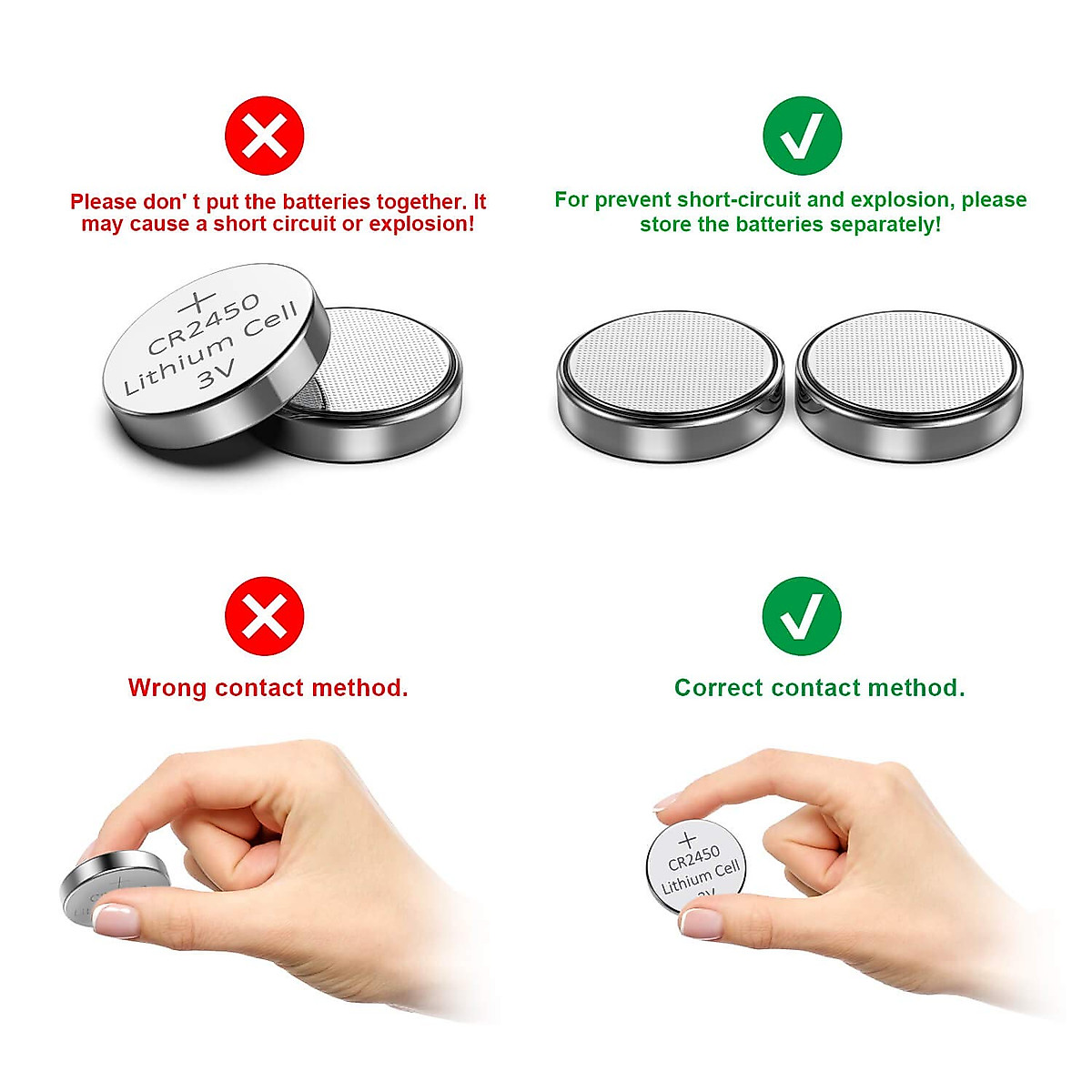 GutAlkaLi CR2450 3V Lithium Batteries - 40 Pack of High-Performance, Long-Lasting Coin Cell Batteries