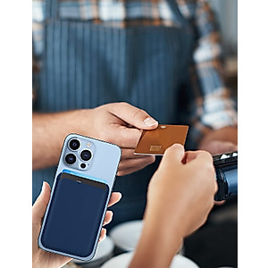 TWZKG Magnetic Card Wallet Holder with MagSafe for iPhone 16/15/14/13/12 Series,Blue