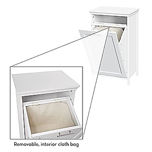Somerset Tilt-Out Laundry Hamper, White