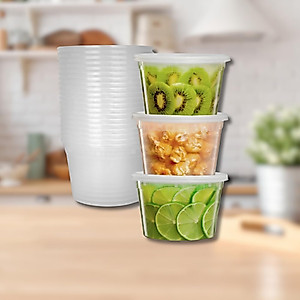 ASK WHOLESALE Food Storage Containers, 16 oz, Deli Containers With Lids: Leakproof, Microwave/Dishwasher/Freezer Safe, BPA-Free Plastic, Reusable, Ideal for Soups, Stews, Deli Foods, Pack of 80