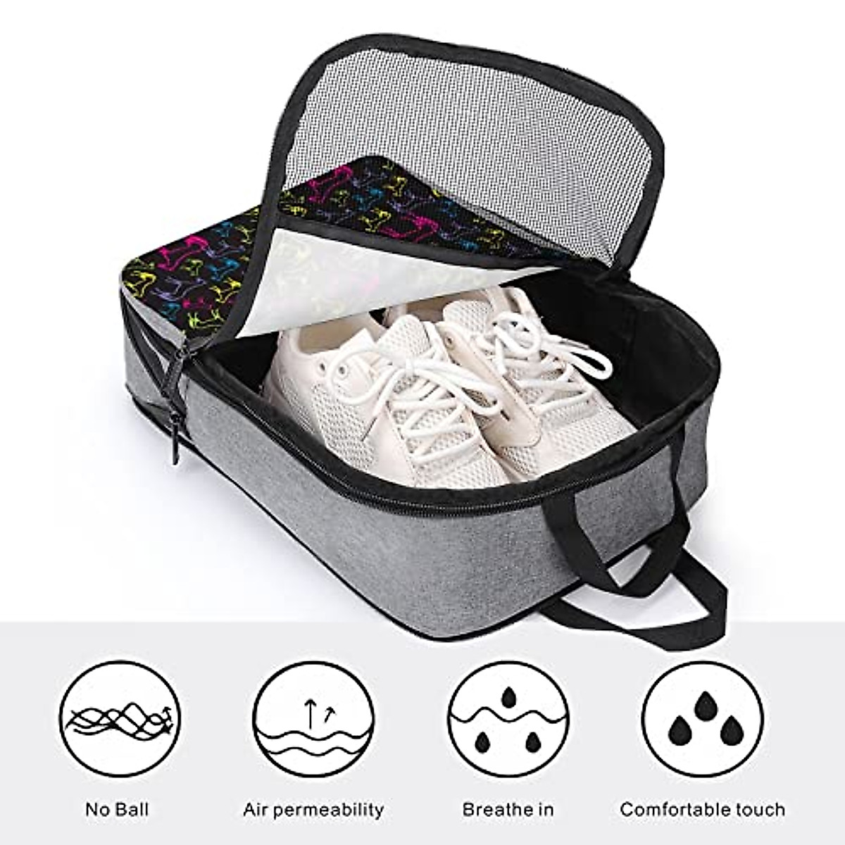 Frcavbin Horse Travel Shoe Bag Shoes Carrier with Handle and Zipper Foldable Shoe Puches Organizer for Home storage School starts