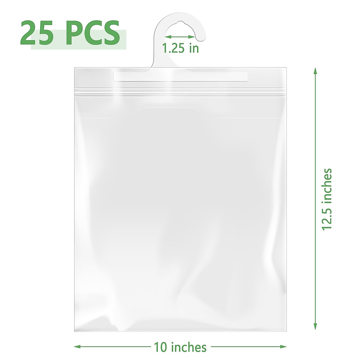 Large Hook Hanging Storage Bags 10 x 12.5-inch, Headphone Storage Classroom - Reusable, Waterproof & Dustproof - Ideal for Classroom, Library, and Pharmacy Use