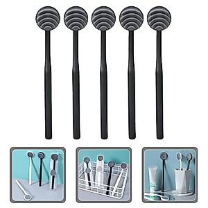 VILLCASE 5pcs cleaning brush tool scraper silicone spatula cleaners coating scrubber clean brush plastic portable brush