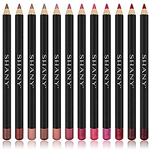 SHANY Dreamy Dozen Matte Lip Liner Set Vegan - Long-Lasting Professional Velvet Cruelty-Free Lipstick Pencils Pens in Varying Shades - Pack of 12