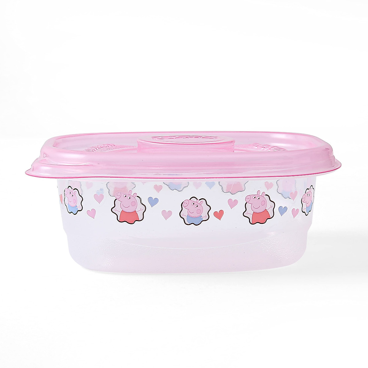 Glad for Kids Peppa Pig GladWare To Go Snack Storage Containers with Lids, 9oz 5ct | 9 oz Kids Snack Containers with Peppa Pig Design, 5 Count Set | Tight Seal Food Storage Containers for Food