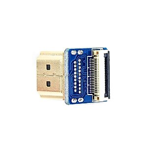 Right-Angle HDMI Plug Adapter Vertical for DIY HDMI Cable Connector @XYGStudy