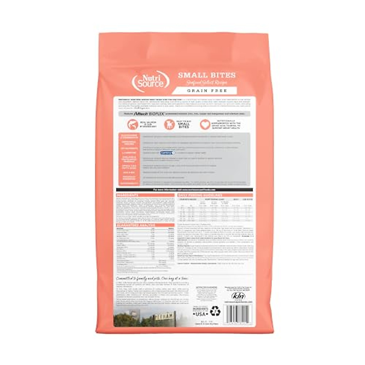 NutriSource Seafood Select Grain-Free Dog Food, Made with Salmon and Menhaden Fish Meal, 5LB, Dry Dog Food