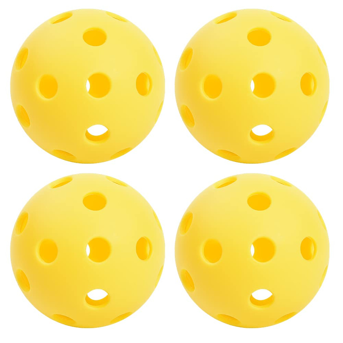 imgokaha Sports Indoor Pickleballs 26-Hole Pickle Balls 4 Pack Yellow