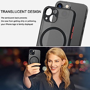 BENTOBEN iPhone 13 Mini Case, Case iPhone 13 Mini Magnetic Case [Compatible with MagSafe] Translucent Matte Shockproof Anti-Fingerprint Anti-Scratch Protective Cover for iPhone 13 Mini, 5.4’’ Black