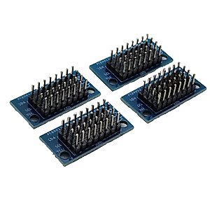 I2C Bus Breakout Board 8x4 Serial Wombat PCB_0012 for IIC Expansion or Power Bus Using Jumper Wires 4-Pack