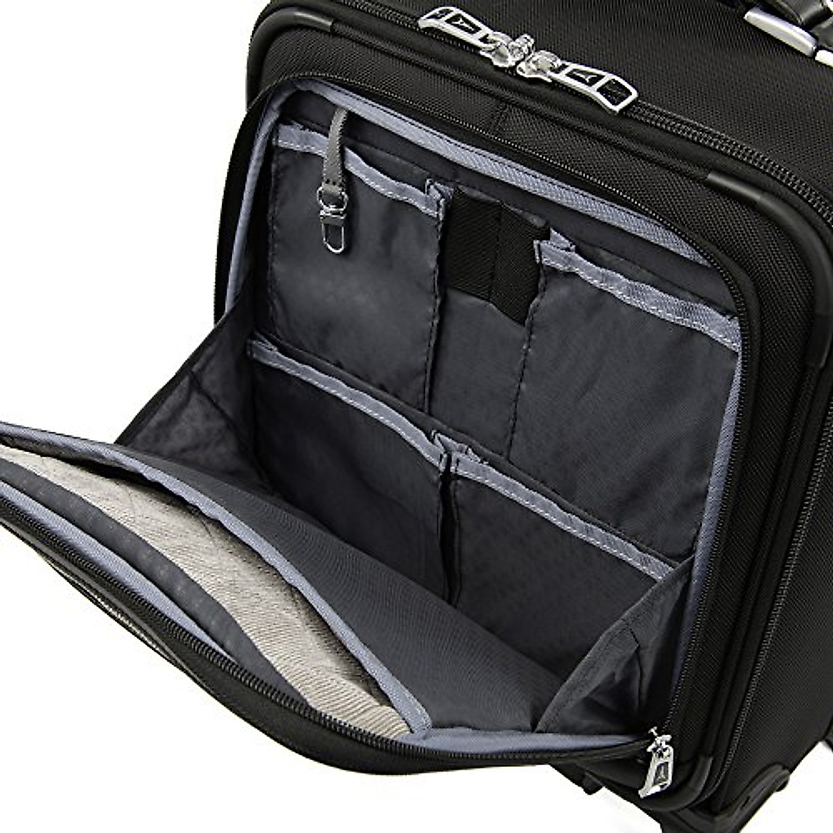 Travelpro Platinum Elite Carry-on Spinner Tote Bag with USB Port, Shadow Black, 16-Inch