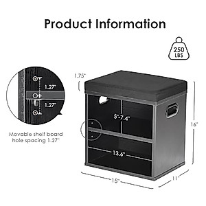 Small Shoe Bench for Entryway Shoe Bench with Cushion Shoe Bench with Storage and Seating,Small Bench Seat Entryway Shoe Rack with Bench,Small Shoe Bench Entryway Shoe Bench Small Black