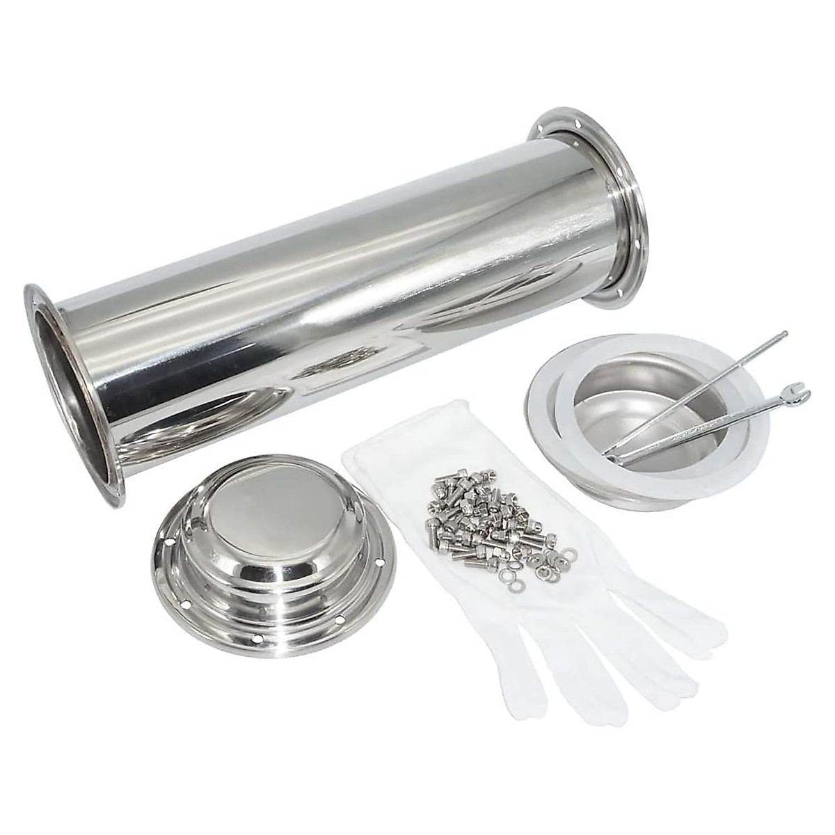 SoClaay Time Capsule Customize Logo Words Text Anti-Corrosion Waterproof Stainless Steel Capsule Container Durable Lock Container Birthday Graduation Gift (16.3x3.9inch)