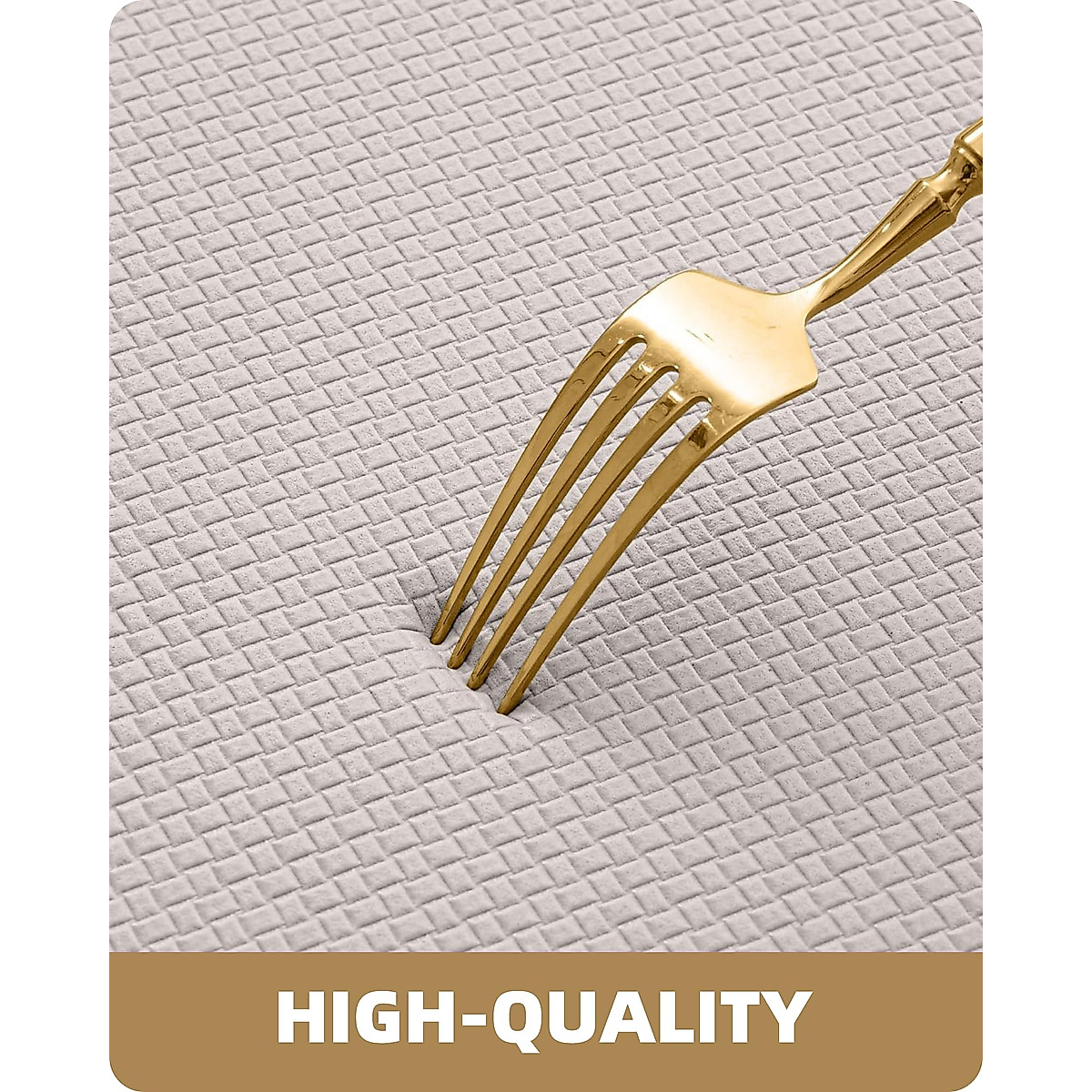 Color&Geometry Kitchen Rugs, Kitchen Runner Rug Kitchen Floor Mat, Cushioned Anti-Fatigue Kitchen Mat, Non Slip Waterproof Comfort Standing Padded, Memory Foam Kitchen mat, 17"x59", Beige