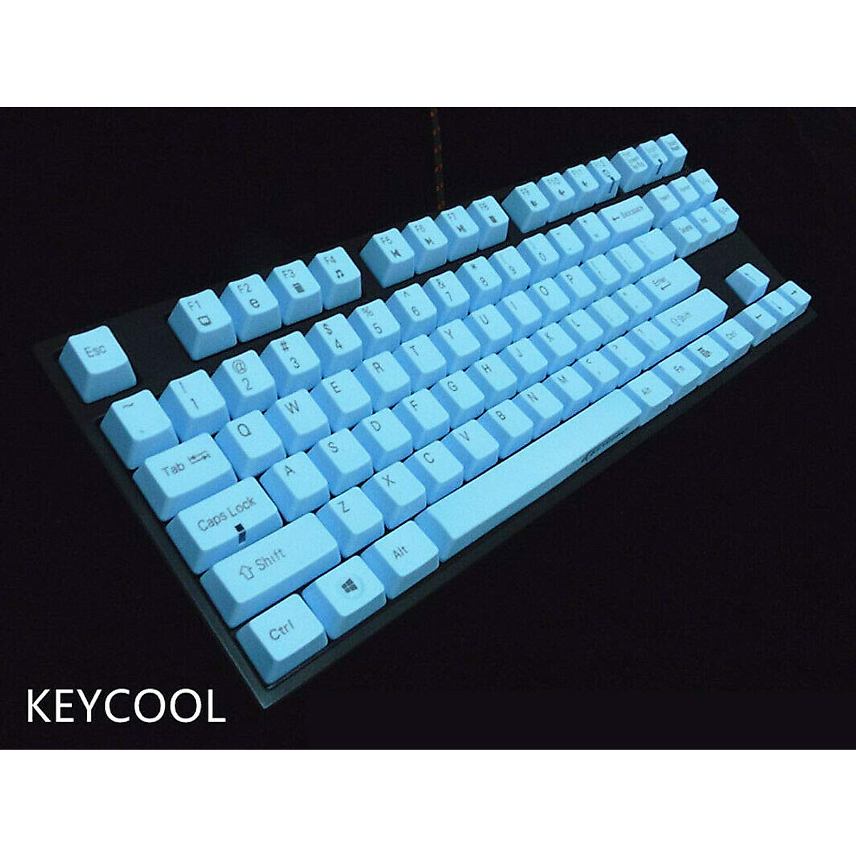 87 Keys Keycool PBT Doubleshot Keycap ANSI OEM Key Cap for Cherry MX Gaming Mechanical Keyboard