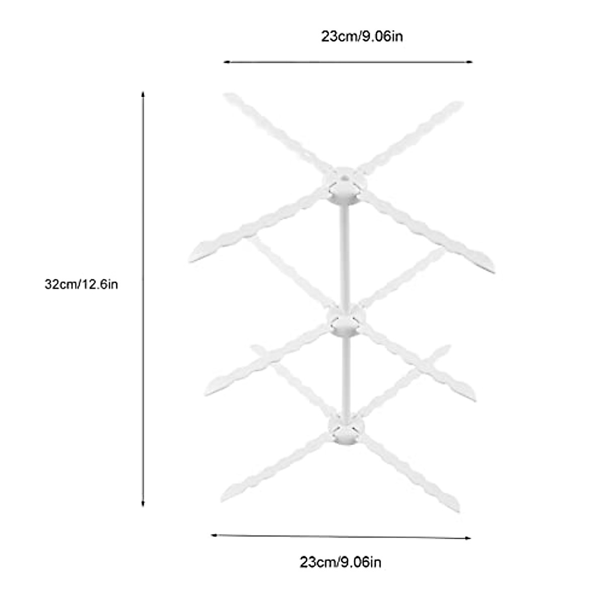 2Pcs Collapsible Pasta Drying Rack, Food Grade Plastic Fondant Sugar Flower Drying Rack Flower Drying Rack Reusable Noodle Drying Rack with 4 Arm Handles