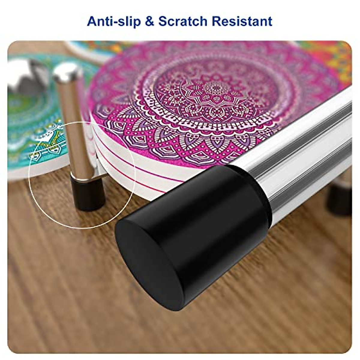 WAYIFON Stainless Coasters Holder, Scratch Resistant Iron Coaster Holder Fit Most 6 PCS 4 in Round Coaster - Metal Coasters Holder for Easy Storage Coaster Made of Ceramic, Marble, Wood, Leather