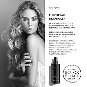 pH Labs Pure Repair Shampoo, Mask and Detangler Set - Nourishes, Plumps and Fortifies Damaged Hair Deep Repairing Action with Hyaluronic Acid (Set of 3)