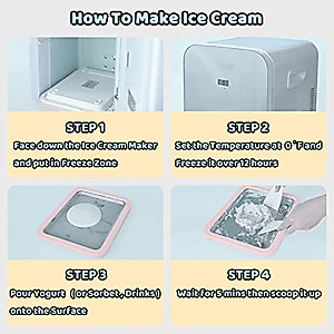 JoyMech Ice Cream Roll Maker Rolled Ice Cream Machine, Sweet Spot Pan, Instant Cold Plate, Ideal for Making Rolled Ice Cream Soft Serve Slushies Frozen Yogurt Sorbet and Gelato (Light Pink)