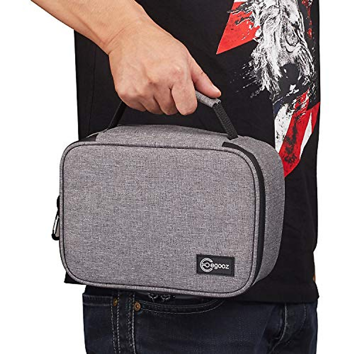 Egooz Large Smel Proof Storage Case with 3 Items - Waterproof Smell Proof Bags with Combination Lock for Home and Travel Use,Grey