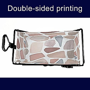 Collapsible Wagon Cart Abstract Nordic Print with Geometric Shapes on White Watercolor Foldable Utility Wagon Large Capacity Garden Cart with Push Bar for Beach Camp Outdoor Shopping