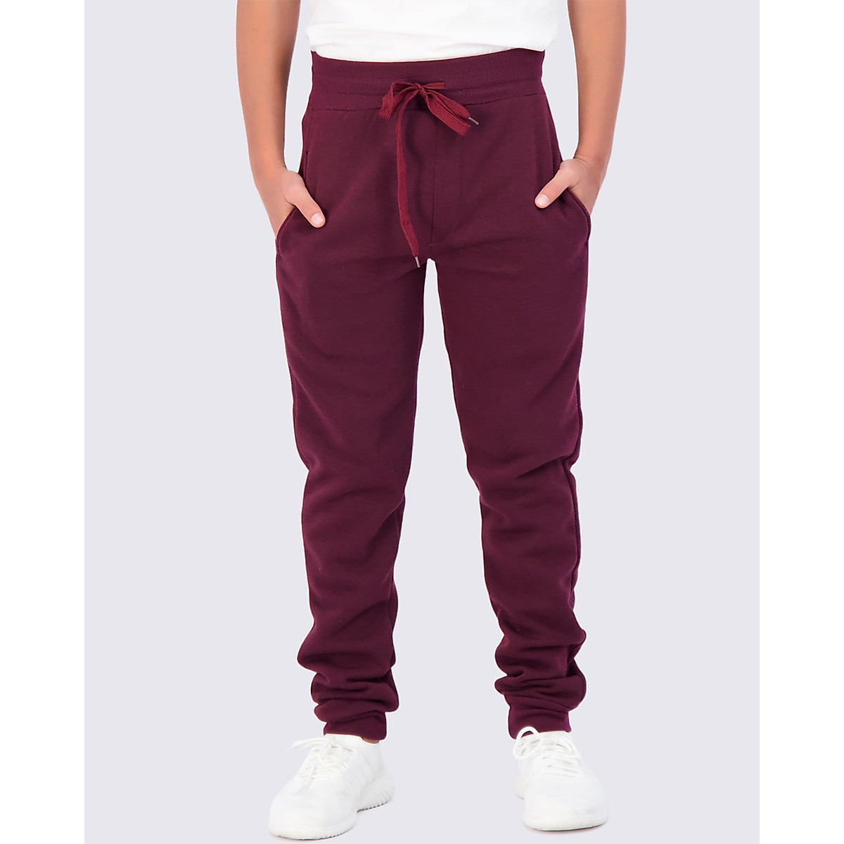 3 Pack: Boys Girls Youth Teen Active Athletic Basic Soft Tech Sports Fleece Jogger Soccer Track Gym Running Slim Fit Tapered Sweatpants Casual French Terry Quick Dry Fit Pockets-Set 2,M(10/12)