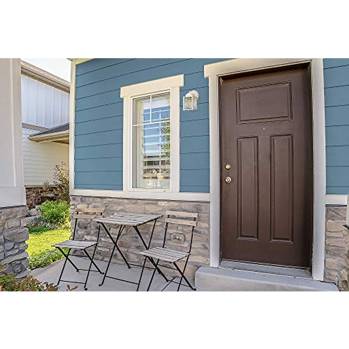 CORAMDEO Outdoor Square Coach Light for Porch, Patio, Deck, Barn, Wet Location, E26 Medium Base Socket, Durable Nickel Finish & Clear Glass