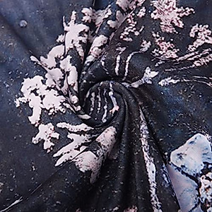 X-F58 Royal Blue Women Tshirts Gradient Dragonfly Floral Graphic Loose Fit Long Tops Tee for Women Drop Shoulder Skew Cowl Neck Lounge Fall Summer Shirts Button Up 2023 Clothes QT S