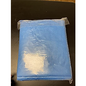 EZGOODZ Blue Disposable Lab Coats for Adults, Large. Pack of 10 SMS Disposable Coats Medical with Snaps, Knit Cuffs, Collar, 3 Pockets. Waterproof and Breathable 40 GSM Painting Lab Coats