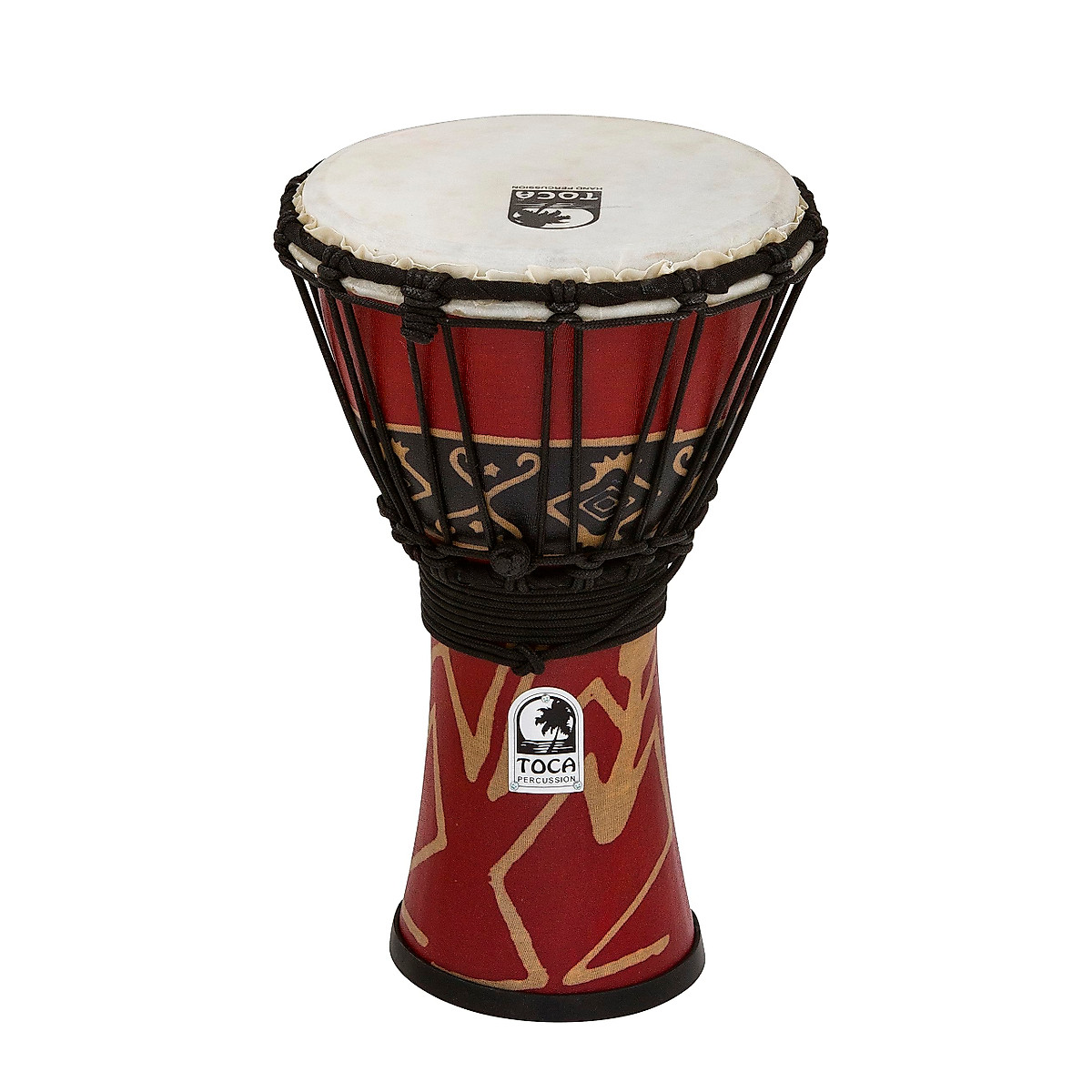 Toca SFDJ-7RP Freestyle Rope Tuned 7-Inch Djembe - Bali Red Finish