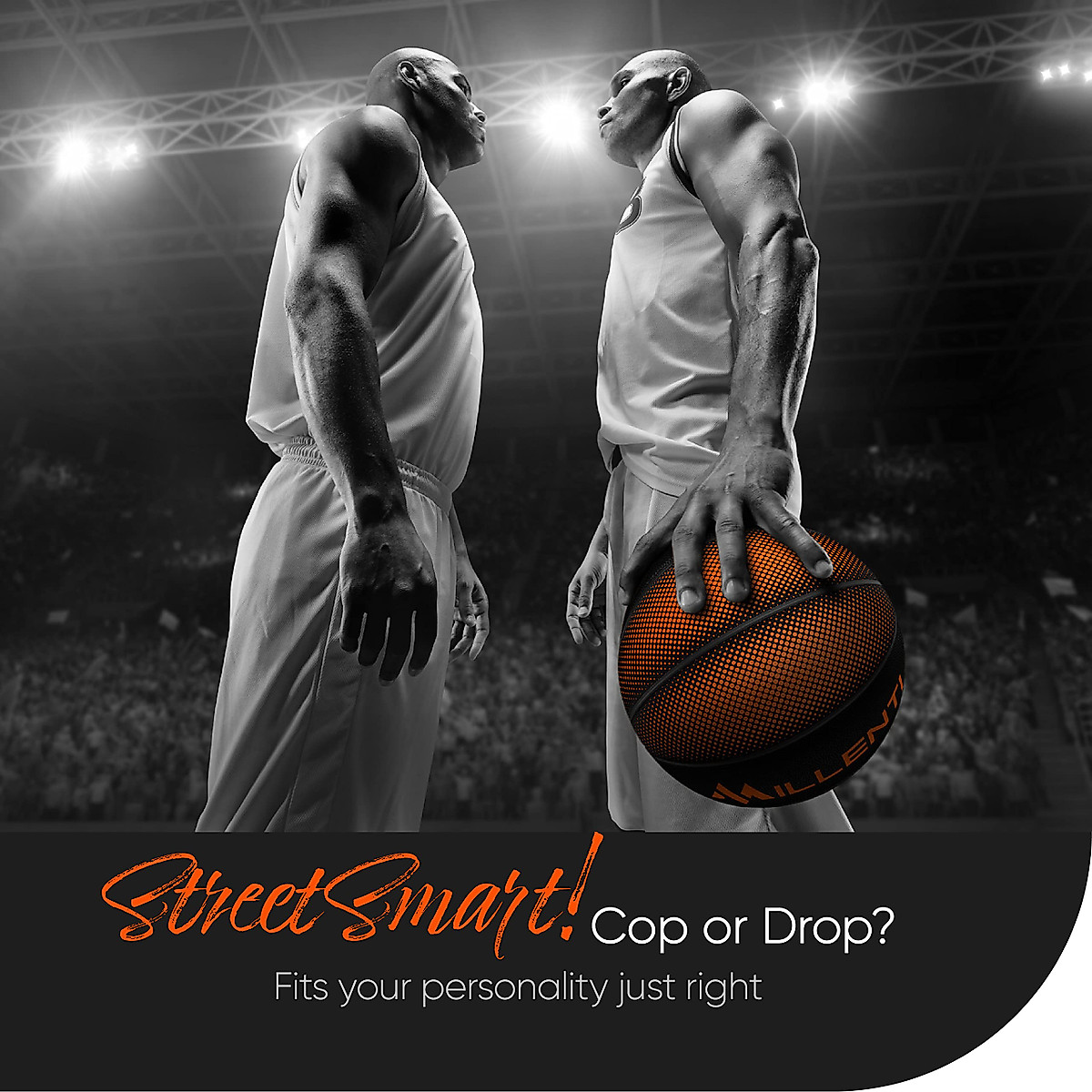 Millenti StreetSmart-Precision Orange Basketball, BB0307OG(BB0207OG/BBPGBORANGE)