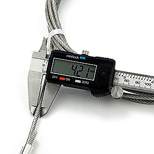 Vousile 50ft Clothesline Outdoor, 50' Stainless Steel Clothesline Wire Kit Heavy Duty Clotheslines Rope for Camping Travel Drying