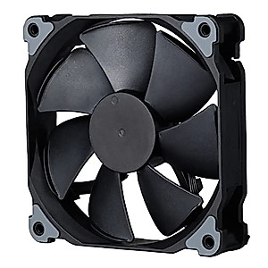 Phanteks (PH-F120MP_BBK02) 120mm MP PWM Fan, high Static Pressure, Optimized for Silence, Sleeved Daisy-Chain Cables, Black Blades, Black Frame